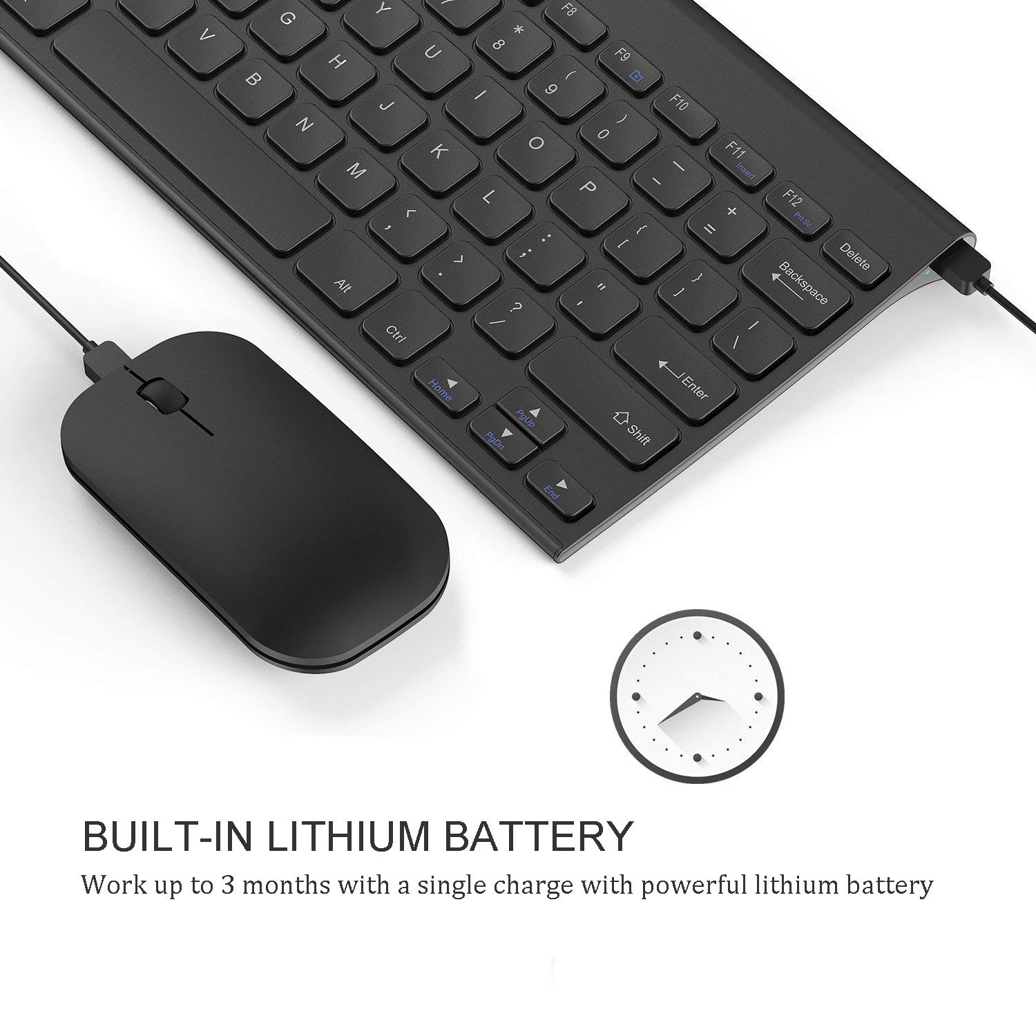 Mua Rechargeable Wireless Keyboard Mouse Combo, Seenda Ultra Slim Small ...