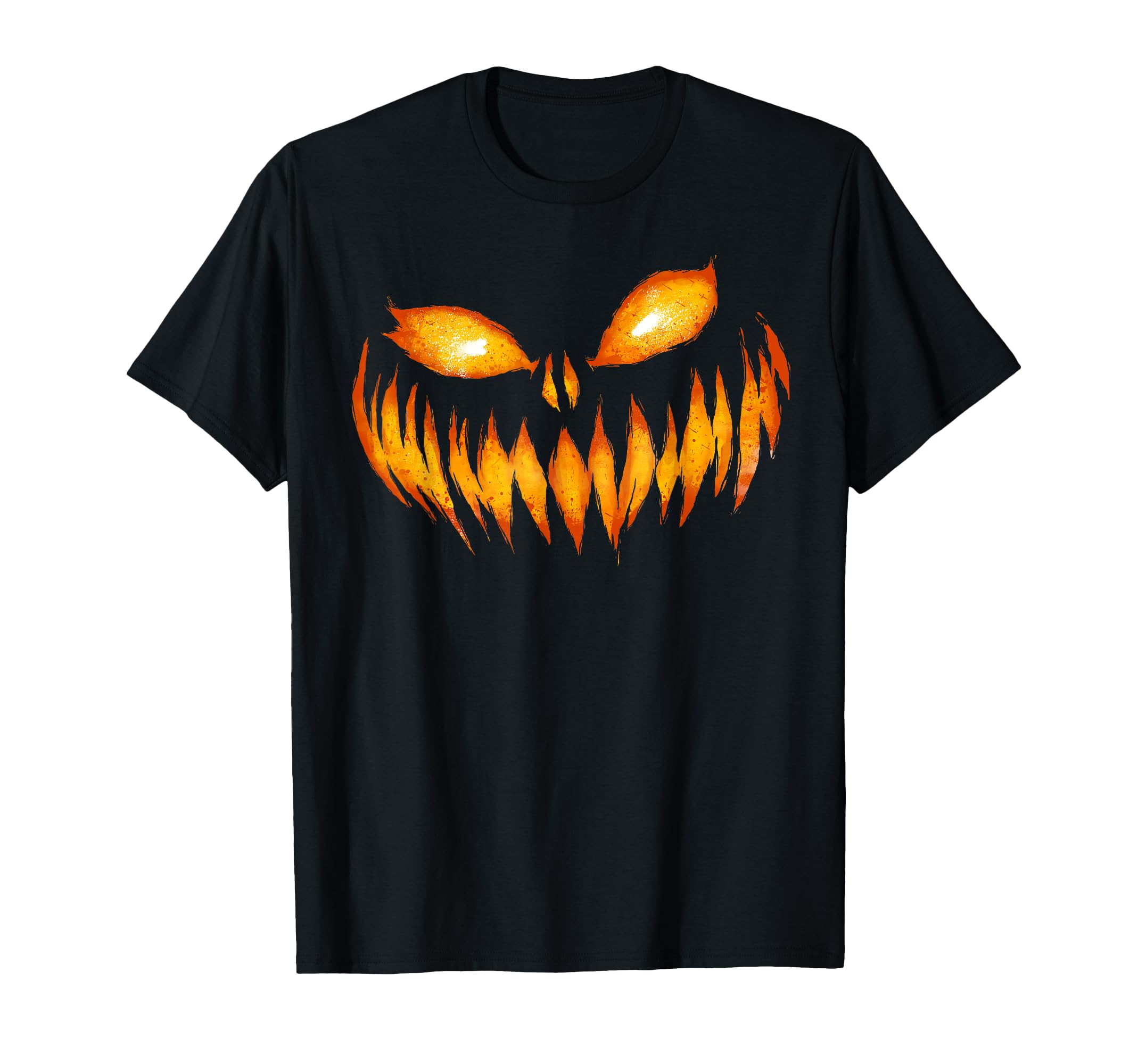 Jack O Lantern Scary Carved Pumpkin Face Halloween Costume T-Shirt for ...