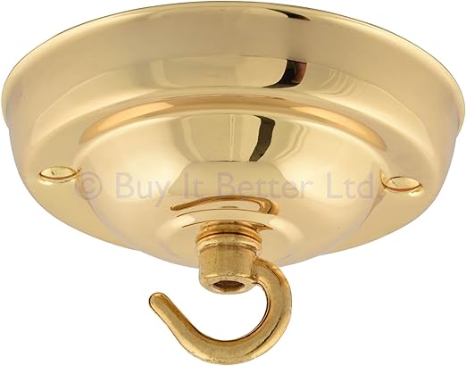 Ceiling Rose for Light Fittings & Chandeliers Brass Plated: Amazon.co ...