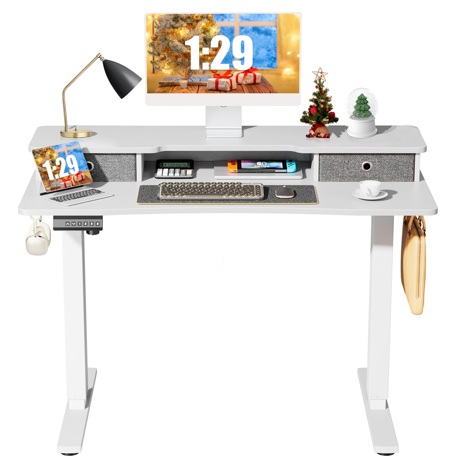 Mua Electric Standing Desk Adjustable Height with Drawers, 48 x 24 inch ...