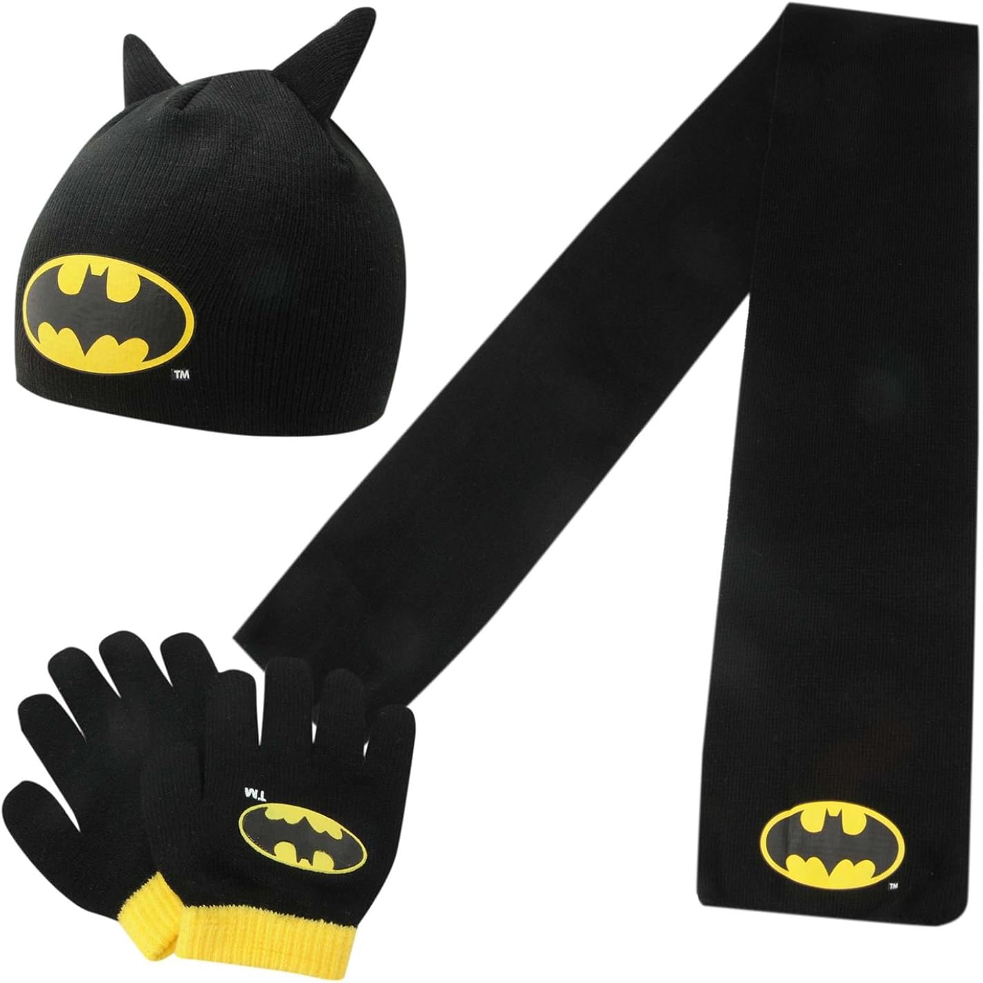 Batman Scarf 3 Piece Set: Amazon.co.uk: Clothing