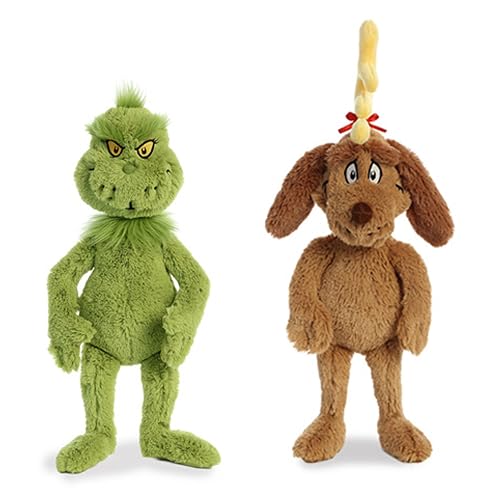 Aurora World Plush - Dr. Seuss - Max 18in with Dr. Seuss - Grinch 18in ...