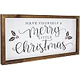 Amazon.com : MICWIC Merry Little Christmas wall decor Solid Wood Sign with Holiday Quote Have ...