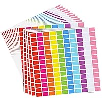Amazon.com : 2800 Pieces 10 Color Coding Labels Rectangle Colored ...
