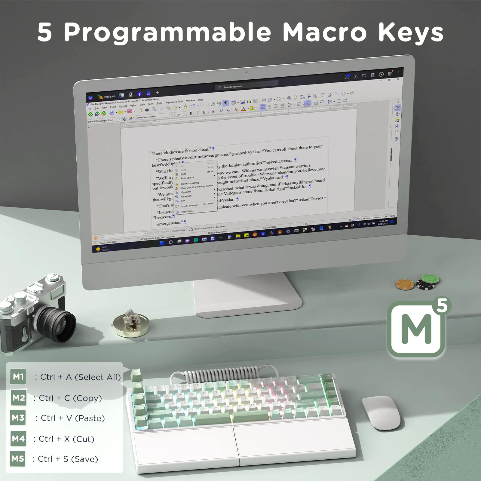 Mua RK ROYAL KLUDGE RKS70 Split Mechanical Keyboard, Wireless Bluetooth ...