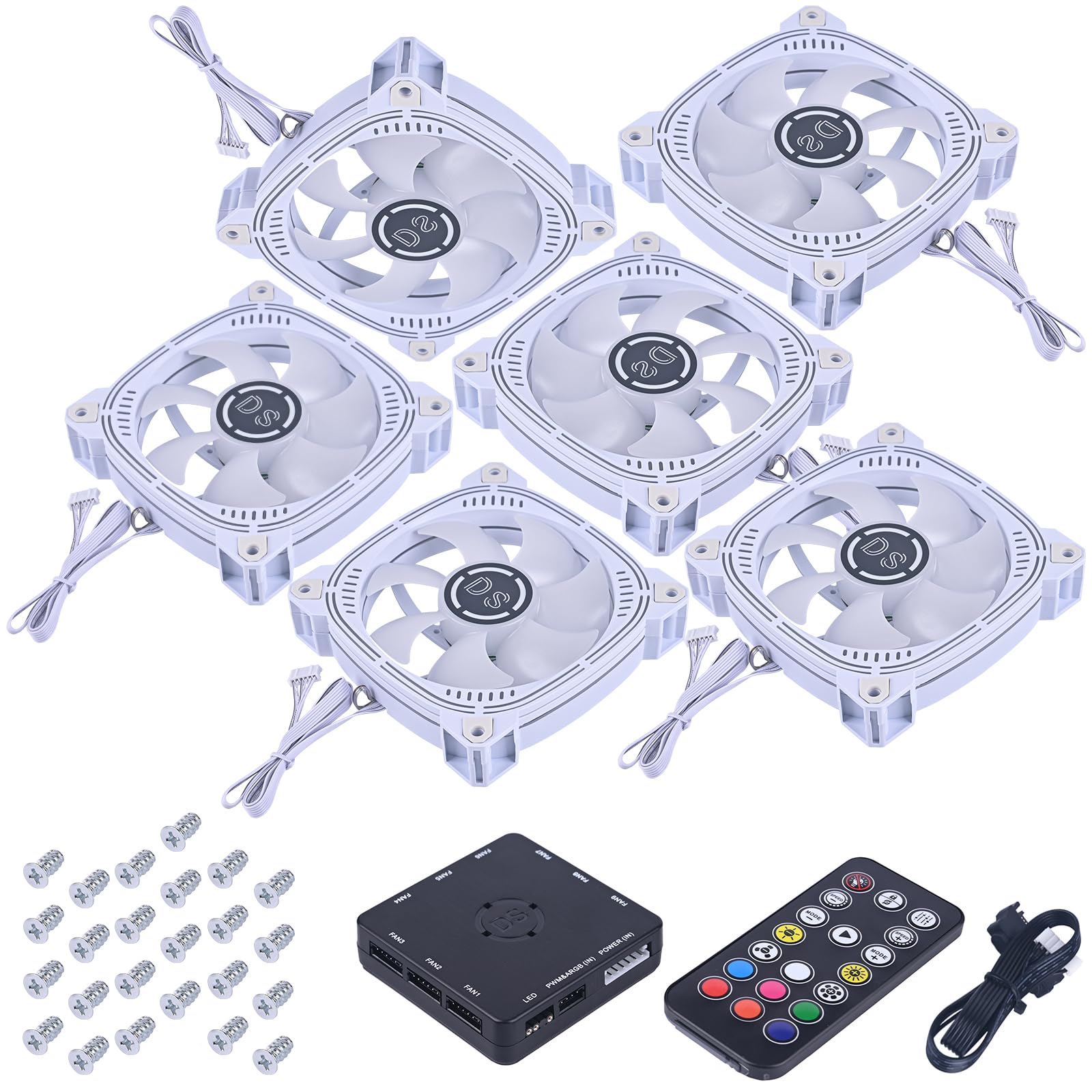 Mua DS Addressable RGB 120mm LED Fans (6 Pack, G Series) with ...