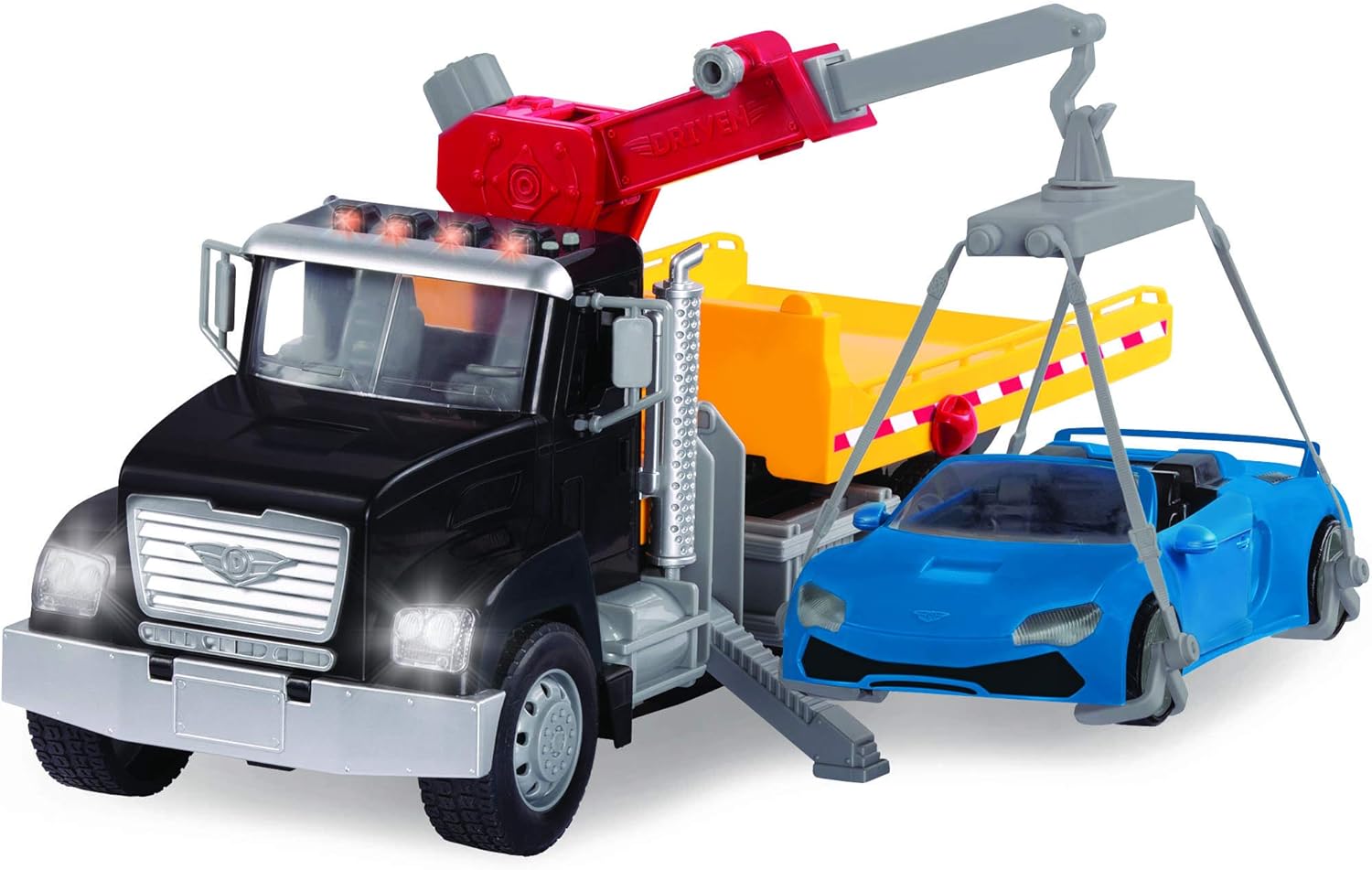 DRIVEN by Battat WH1020C1Z Standard Series Toy Car, Towing Rack, Lights ...