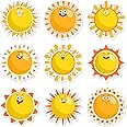 Amazon.com : JarThenaAMCS 9 Packs Sun Sticky Notes Cute Yellow Sunshine ...