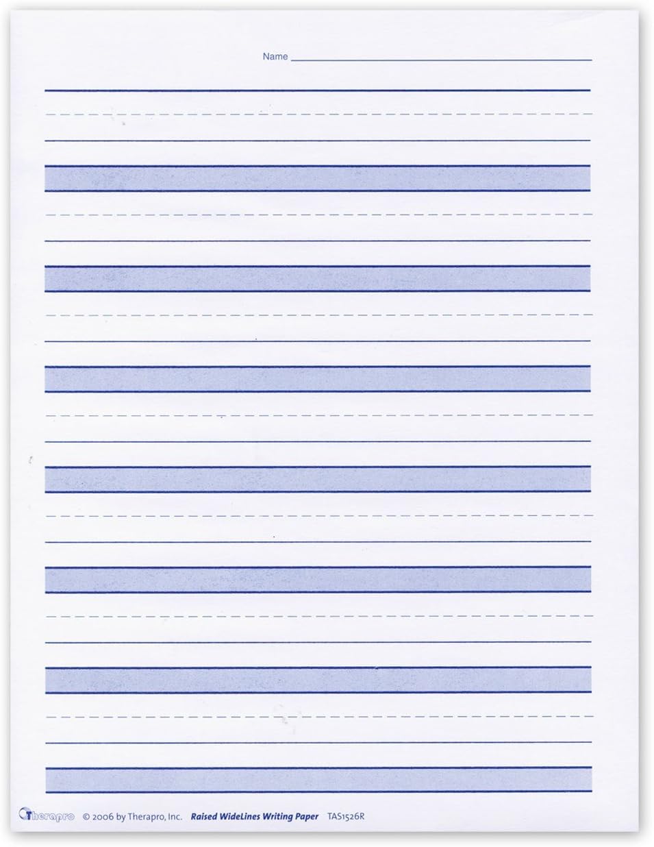 Amazon.com: Raised Lines Paper - Widelines Writing Paper: Health ...