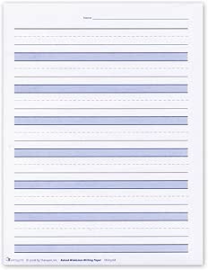 Amazon.com: Raised Lines Paper - Widelines Writing Paper: Health ...