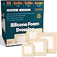 Amazon.com: 20 CT Silicone Foam Dressing 4x4, 3x3, 2x2 - Sterile ...