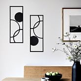 Amazon.com: Peryiter 2 Pcs Small Metal Abstract Wall Art, 15.7" Metal ...
