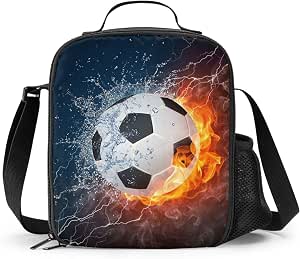 Amazon.com: PrelerDIY Football Lunch Box - Insulated Lunch Box for Kids ...