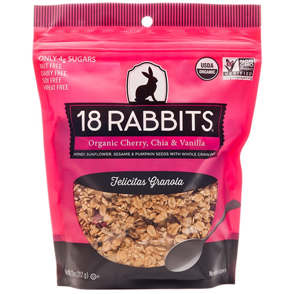 Amazon.com: 18 Rabbits Junior Organic Granola Cereal, Caramel Apple, 8 ...