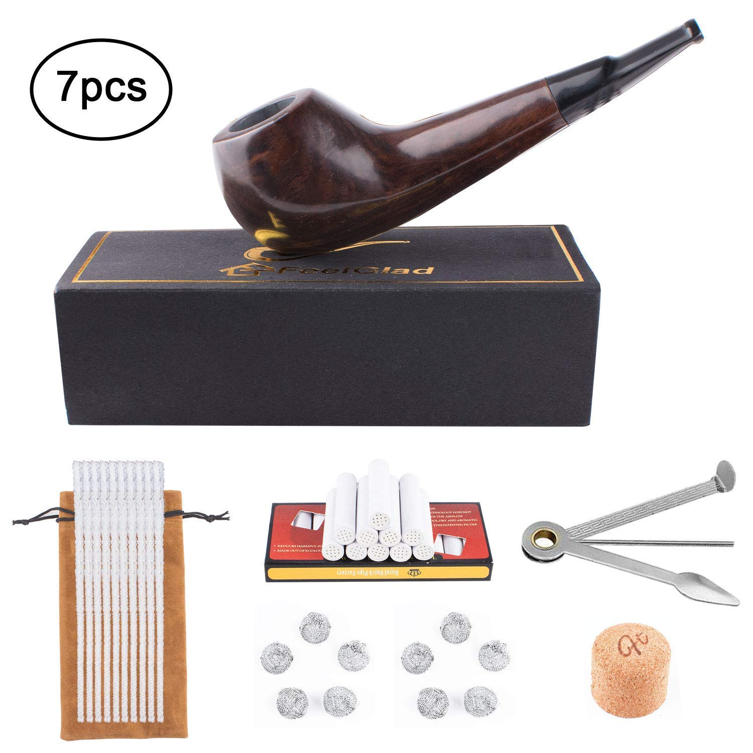 FeelGlad Tabakpfeife 6 in 1 Premium Tabakpfeifen Set mit 10 ...