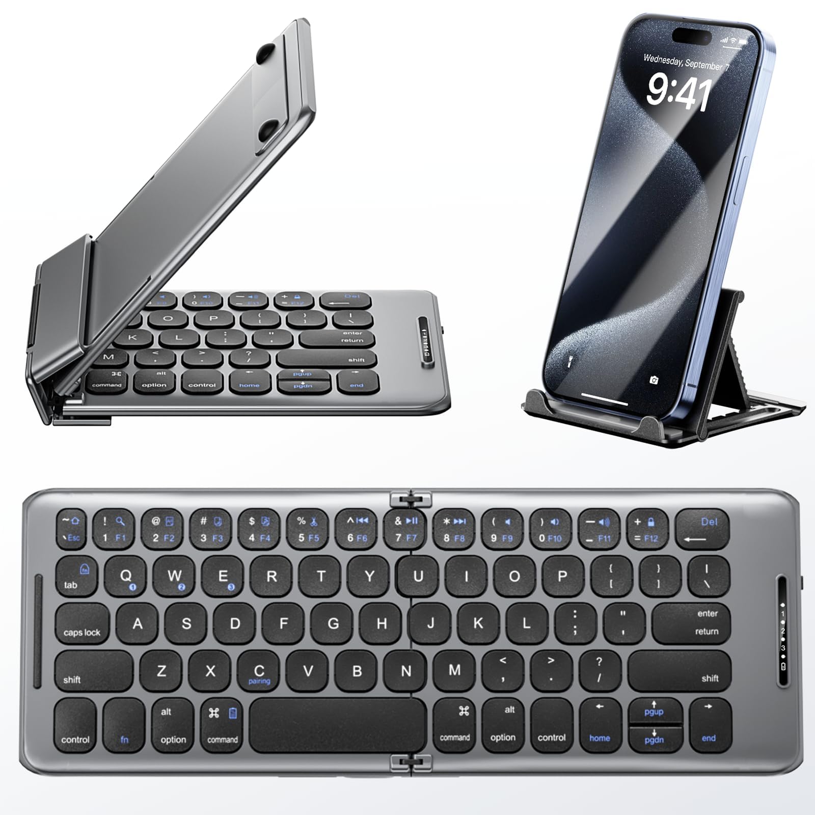 Mua PuechAxe Foldable Bluetooth Keyboard with Stand Holder, Folding ...