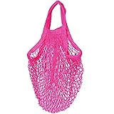 Mesh Bag Organic Cotton String Shopping Bag Tote with Short Handle Re ...