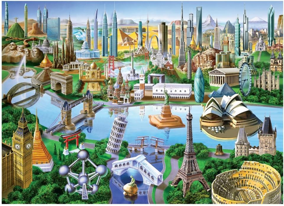 MasterPieces Puzzle Company Landmarks of the World Suitcases Jigsaw ...