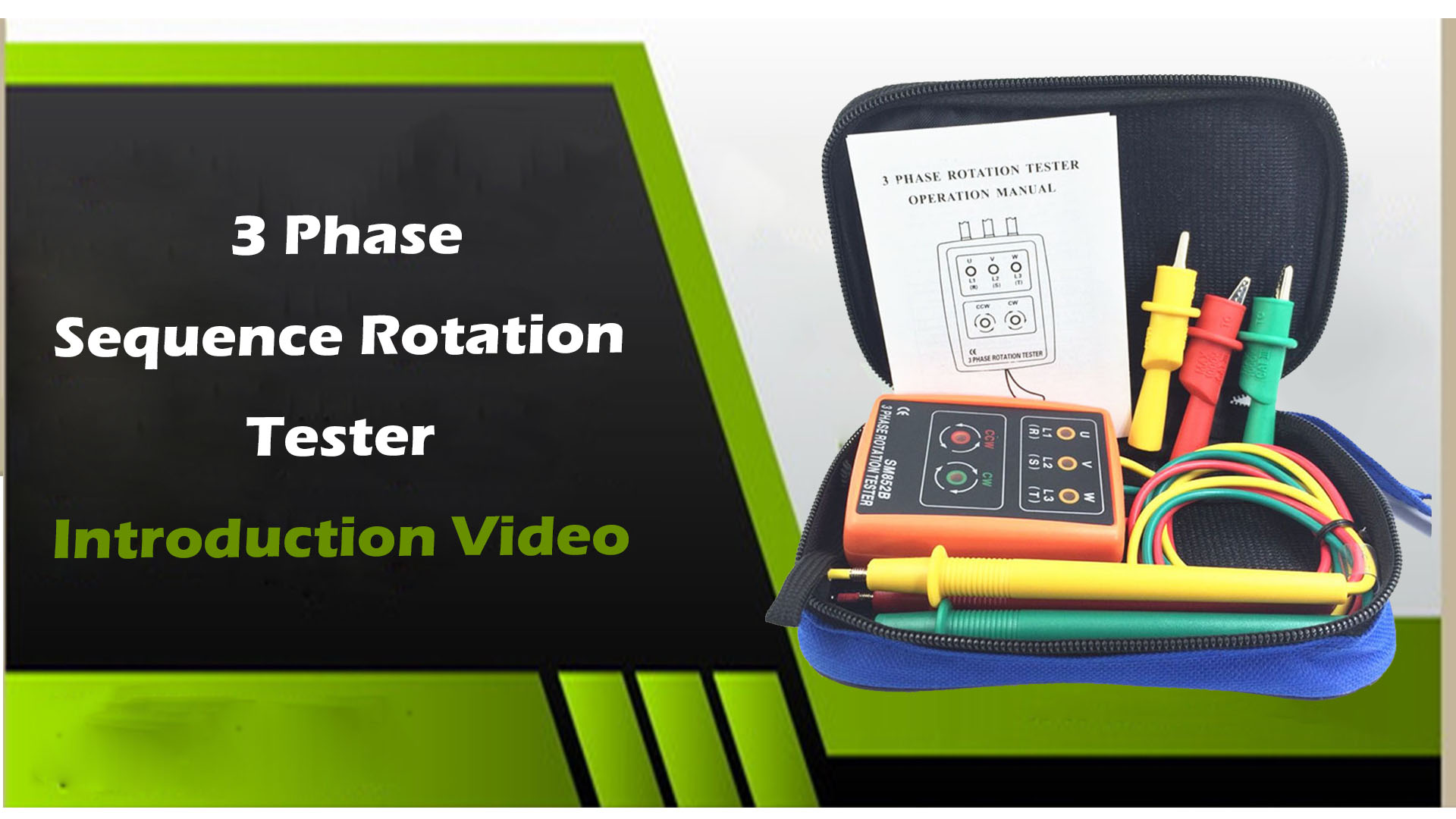 Watch SM852B Portable 3 Phase Sequence Rotation Tester on Amazon Live