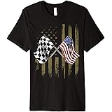 Amazon.com: Dirt Track Racing American Flag T-Shirt: Clothing