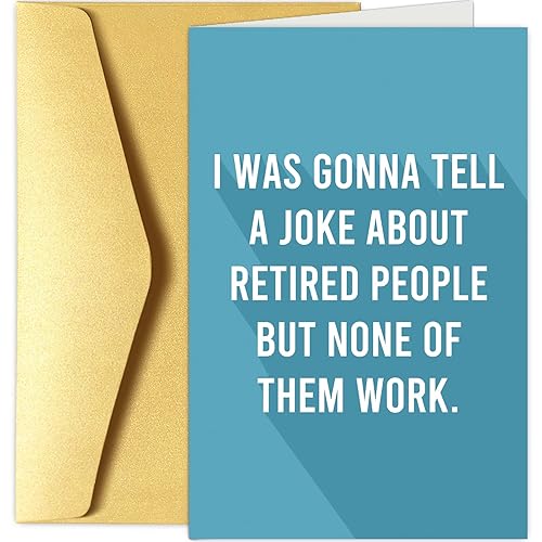 Chenive Funny Retirement Card for Men Women, Retirement Pun Card for ...