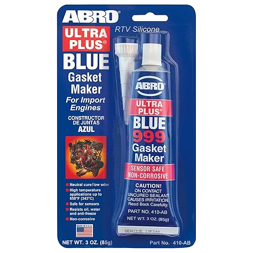 ABRO Ultra Plus 999 RTV Silicone Sealant and Gasket Maker, for Import Engines, Sensor Safe, Non ...
