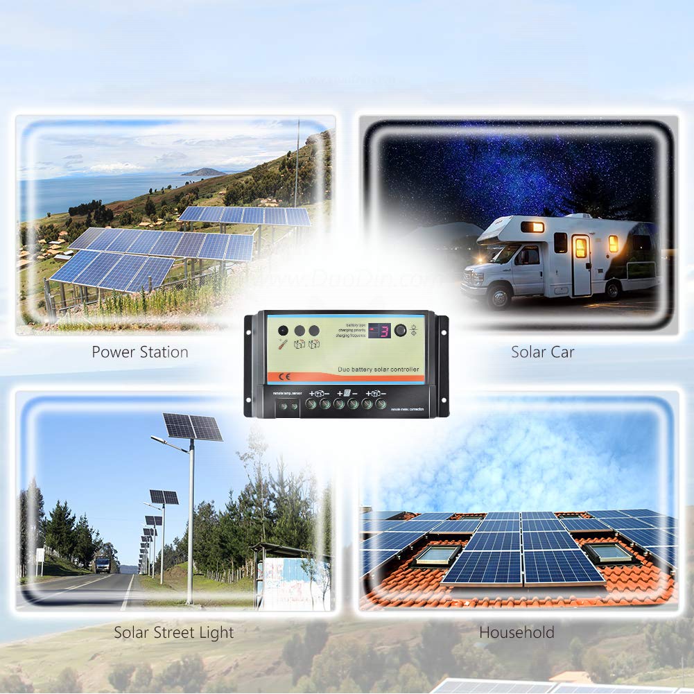 EPEVER Dual Battery Solar Charge Controller 20A 12V 24V Solar Regulator – BigaMart