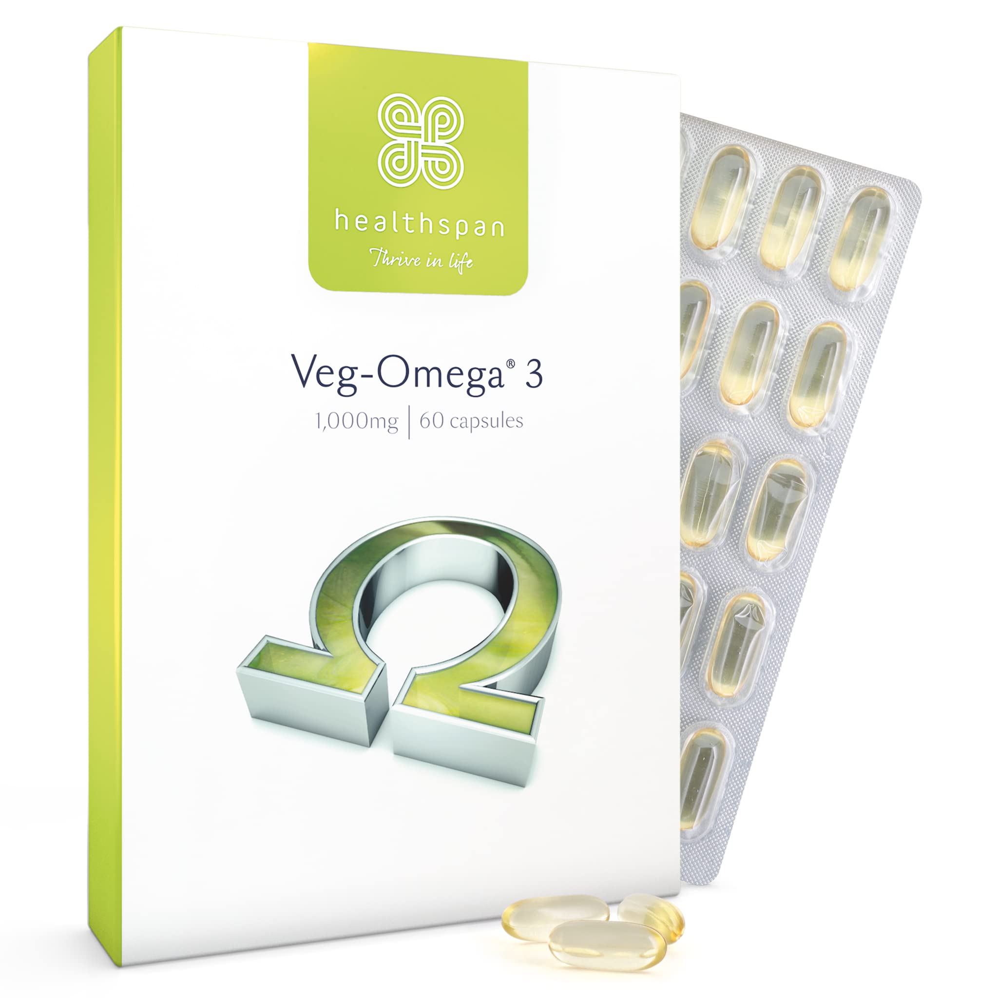 Mua Healthspan Veg-Omega 3 1,000mg | 60 Capsules | Support Brain, Eye ...
