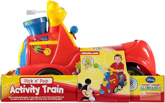 Kiddieland Kids N Pop Activity Train Ride Along Toy One Size Mickey ...