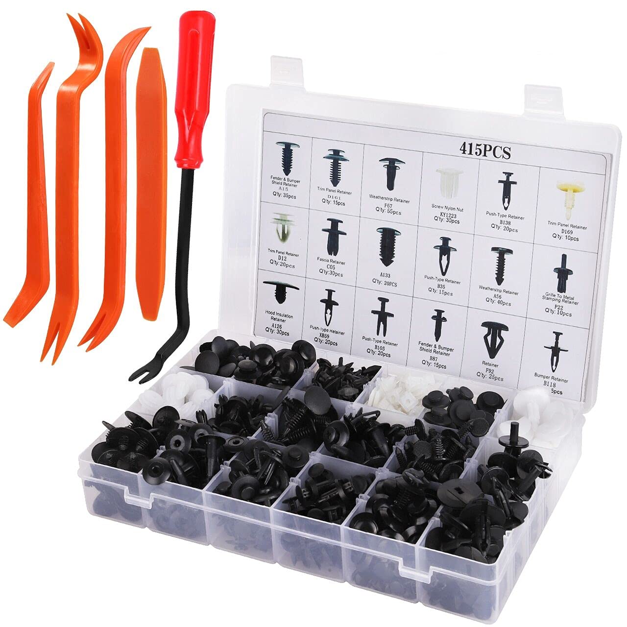 Mua Car Retainer Clips, 415pcs Plastic Fasteners Kit with Fastener ...