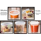 Amazon.com: 80-piece Plastic Clear Deli Container Combo / 10 SETS each ...