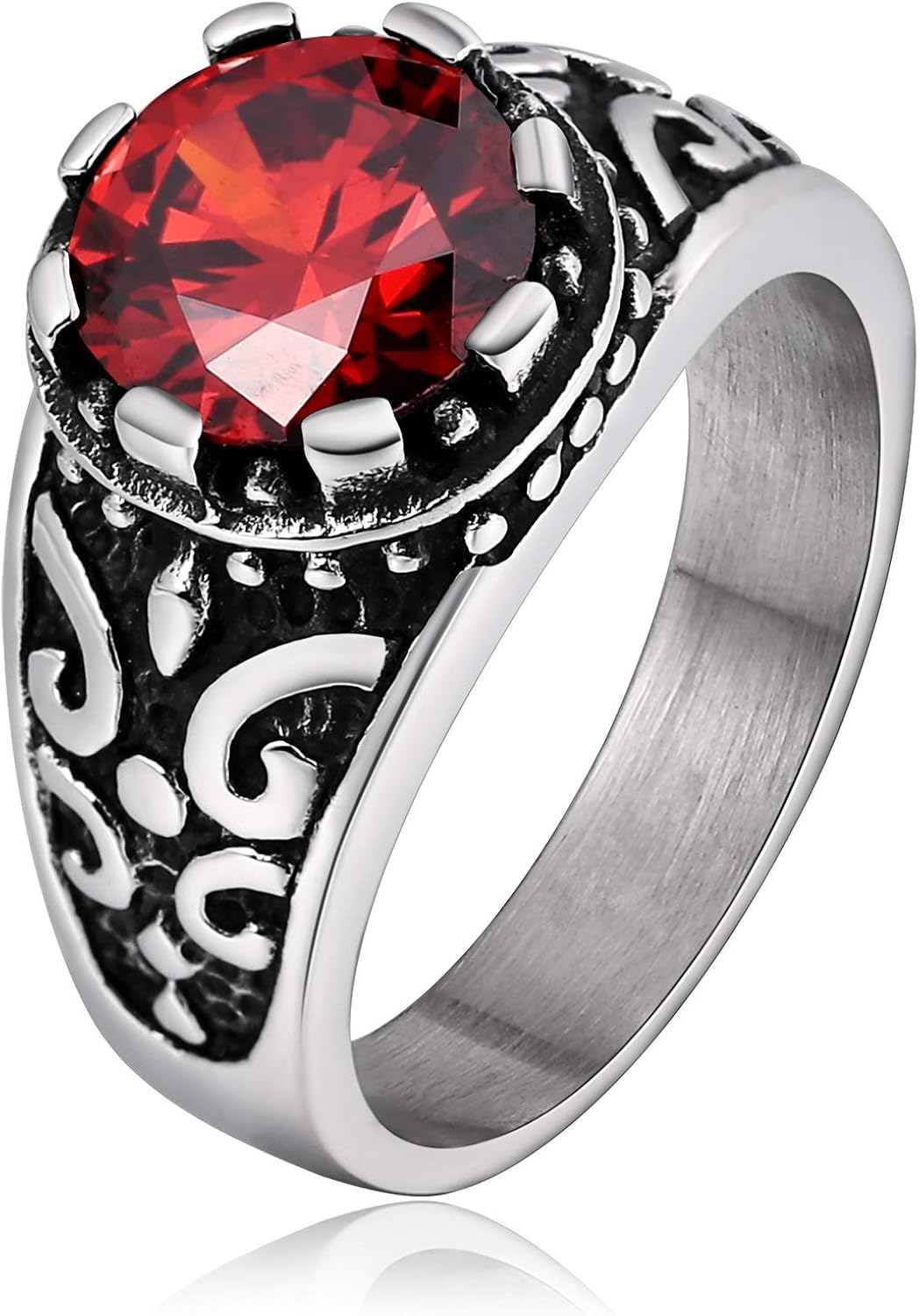 Beglie Herrenring Edelstahl Breit Ringe Herren Groß Edelsteinplatz ...