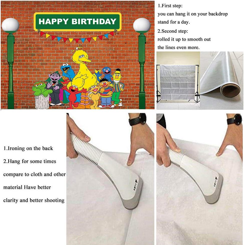 MMY 5x3ft Sesame Street Brick Wall Photography Backdrop Boy Girl Baby ...