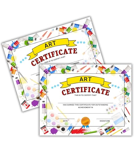 Printable Art Certificates