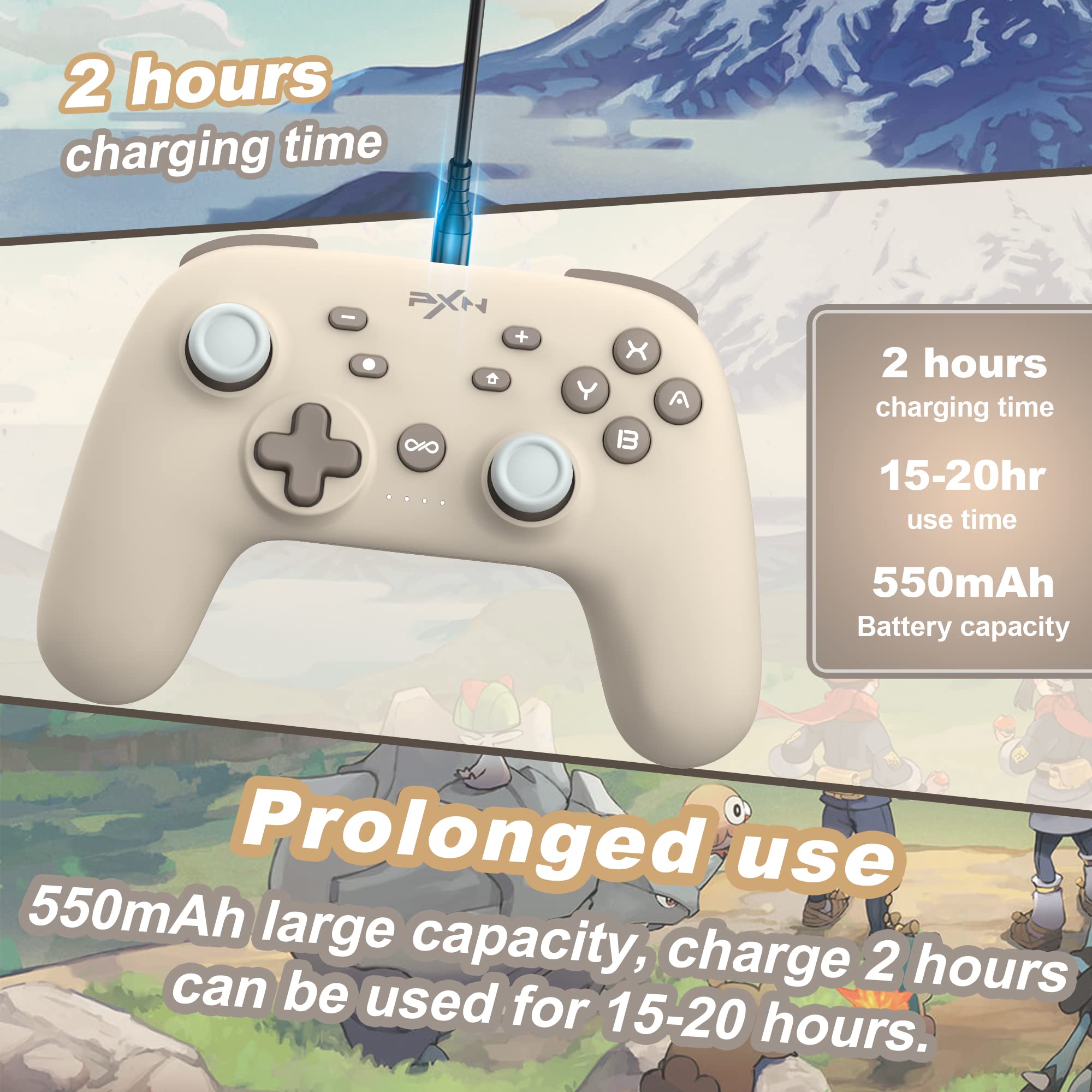 Mua PXN Switch Controller - Wireless for Switch/Lite/OLED with APP Programmable Turbo Gyro Axis ...