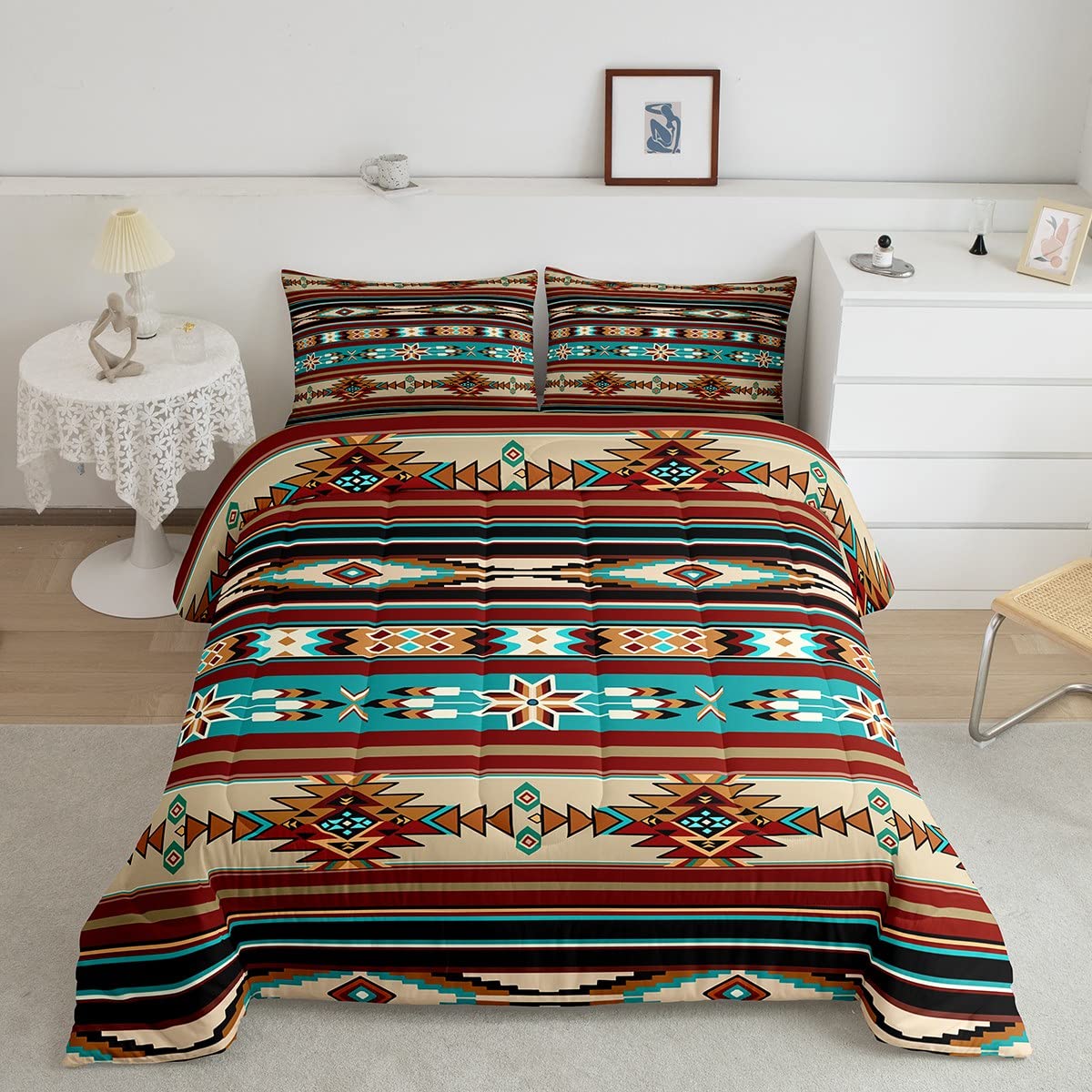 Feelyou Bohemian Aztec Down Comforter Boho Exotic Comforter Set for ...