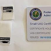 Amazon.com: FAA Drone Labels (2 Sets of 3) + FAA UAS Registration ID ...