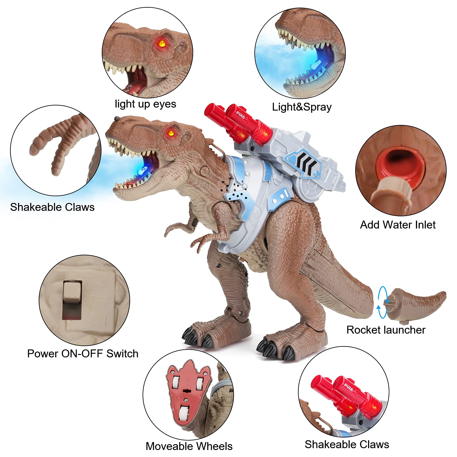 Mua Dinosaur Toy - Remote Controlled Dinosaur with Spray Function for ...