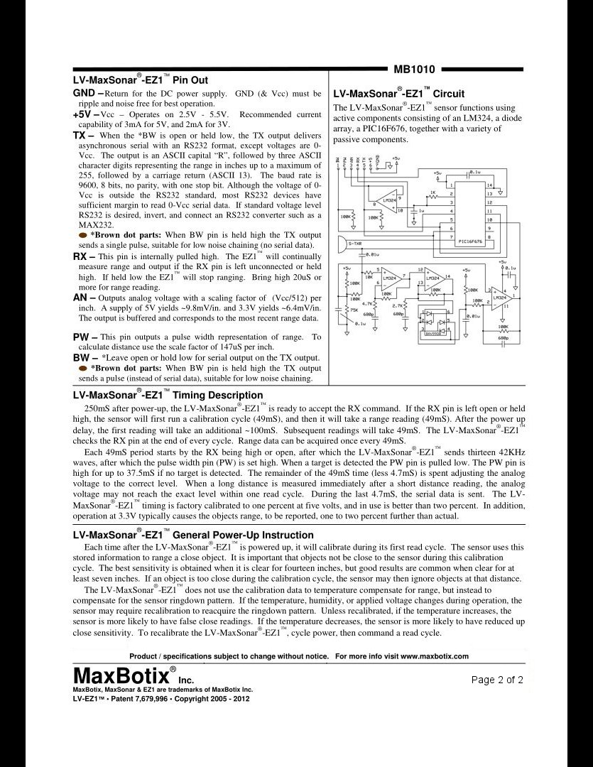 Mua LV-MaxSonar-EZ1 Ultrasonic Range Finder trên Amazon Mỹ chính hãng 2024 | Fado