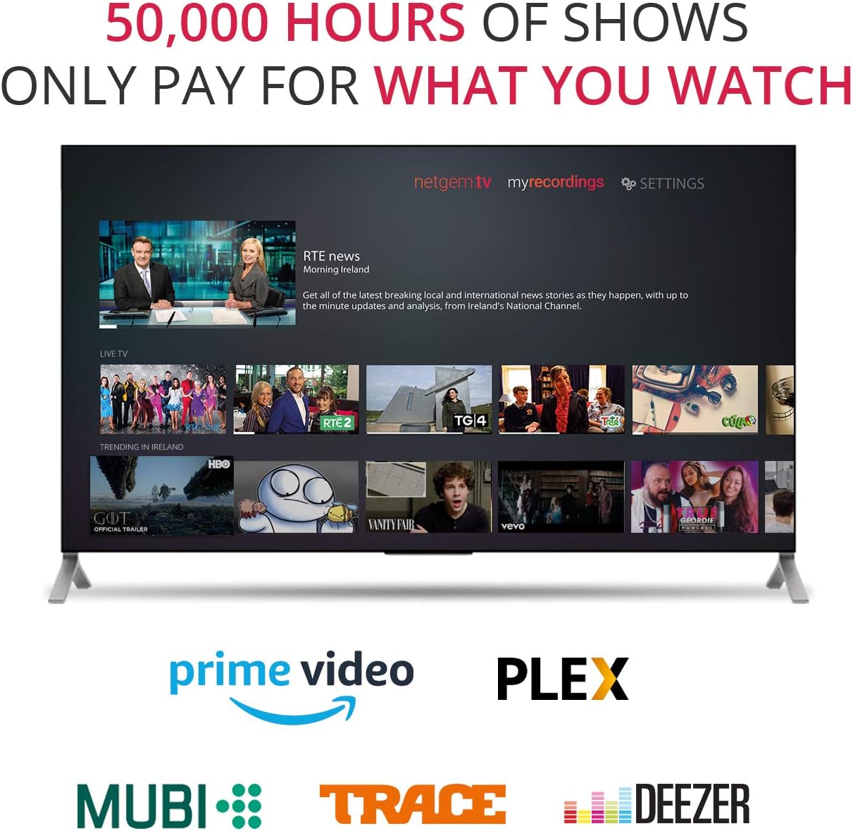 NetBox Ultra HD: Saorview Live Irish channels smart TV box + Streaming ...