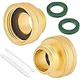 Amazon.com : Brass Garden Hose Adapter, 3/4” GHT Male x 1”NPT Female Connector,GHT to NPT ...