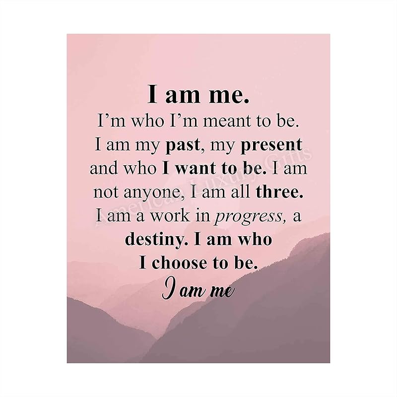 Amazon.com: "I Am Me-Who I Choose To Be" Inspirational Poem Wall Art ...