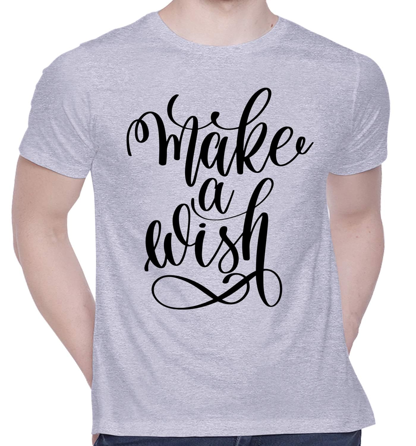 CreativiT Graphic Printed T-Shirt for Unisex Make a Wish Tshirt ...