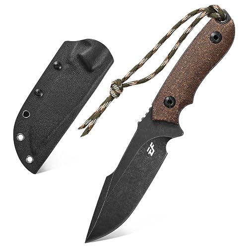 Eafengrow EF130 Fixed Blade Knife, DC53 Steel Blade,G10/Micarta Handle ...