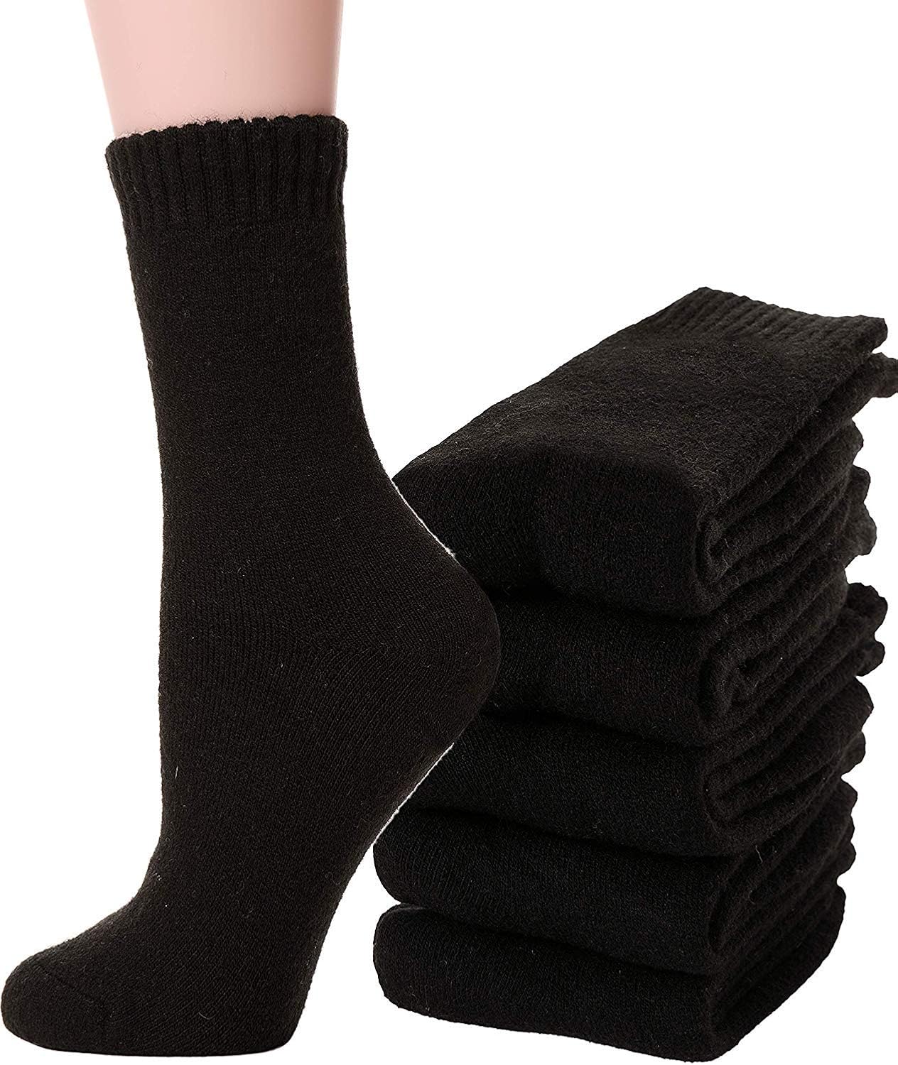 6 Pairs Ladies Winter Thermal Socks 2.3 Tog Womens Heat Holders ...
