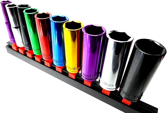 Coloured Sockets 3/8" Drive Deep 1 x Set: Amazon.co.uk: DIY & Tools