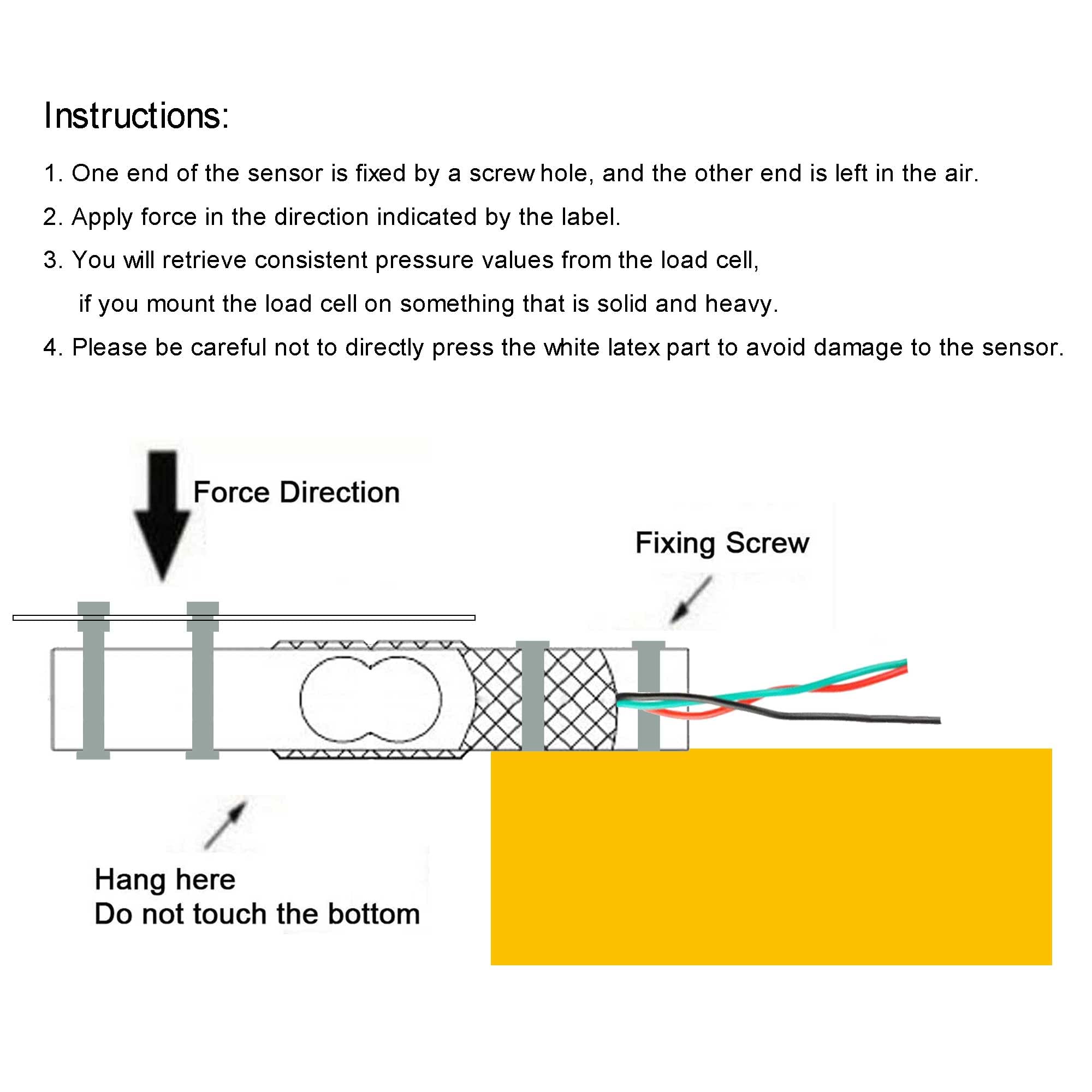 ALAMSCN Digital Load Cell Weight Sensor + HX711 Weighing Breakout Board ...