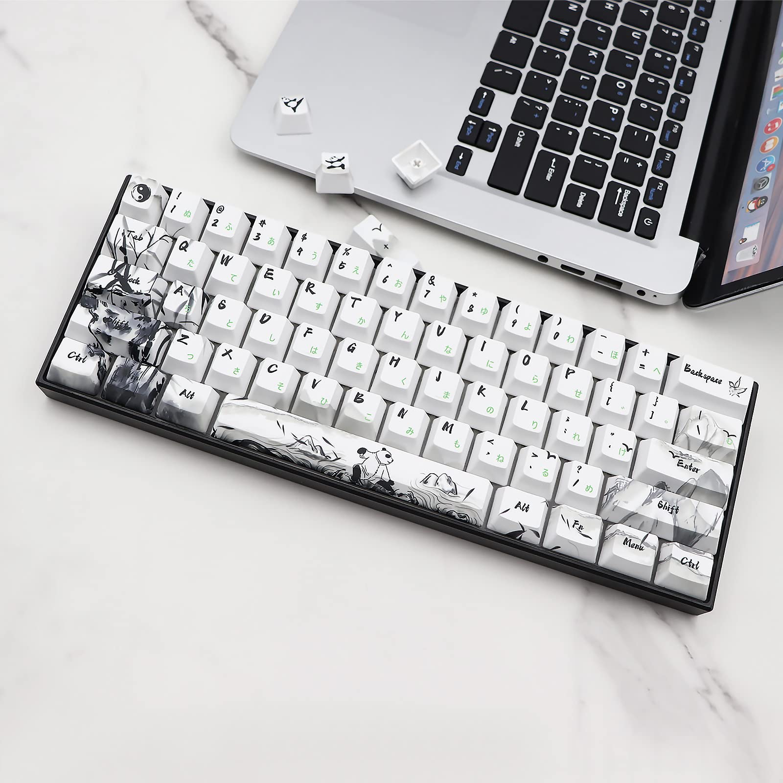 Mua JSJT Panda Keycaps PBT Dye Sublimation Japanese Keycaps 110 Keys ...