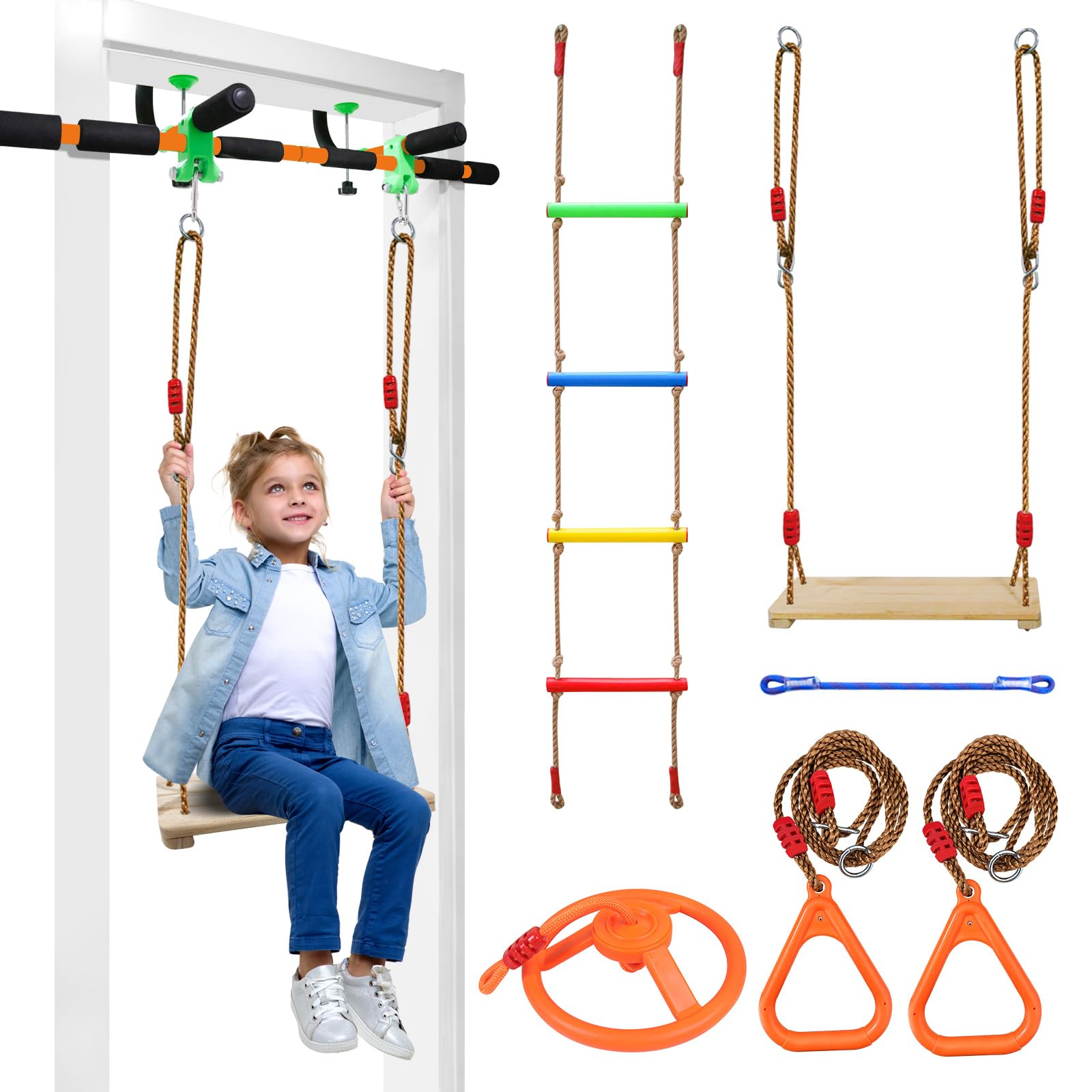 Door Swing for Kids,Indoor Pull up bar for Adults,Doorway Swing Kids ...