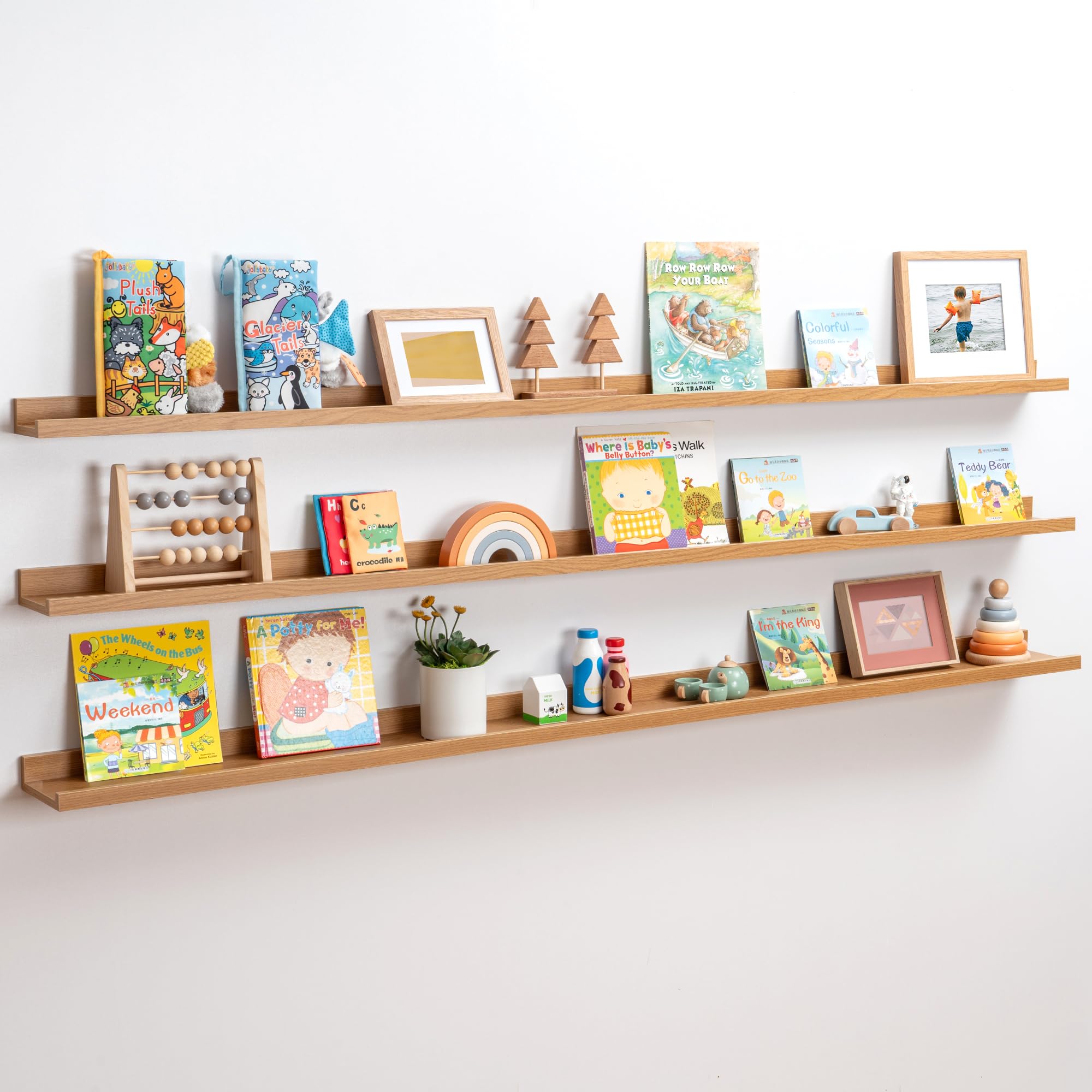 Axeman Picture Ledge Shelf 72 Inch, Rustic Floating Shelves for Wall ...